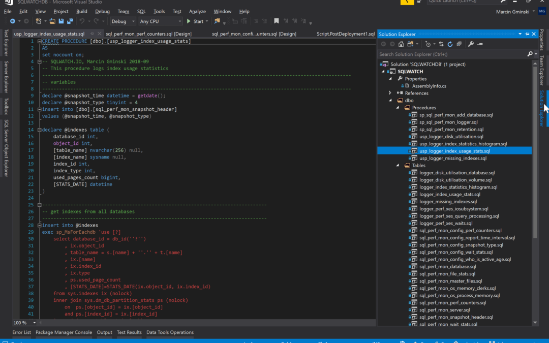 sqlwatch_visual_studio_project • SQLWATCH.IO
